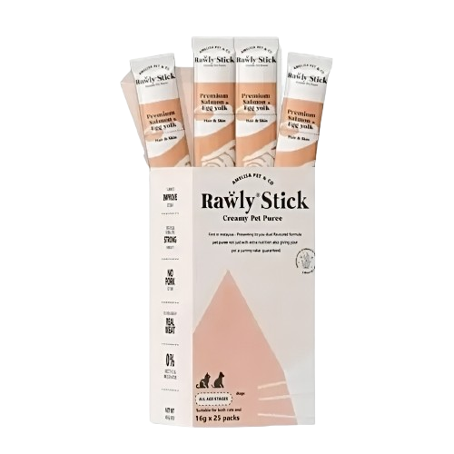 Amelisa Pet & Co Pets Rawly Stick Salmon & Egg Yolk 25pcs (2 boxes ...
