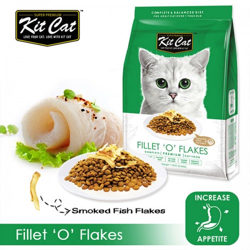 Kit Cat Premium Dry Food Fillet 'O' Flakes 5kg | CatSmart Singapore
