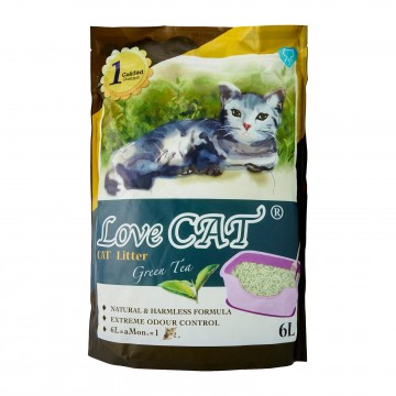 Love Cat Tofu Cat Litter Green Tea 6L (6 Packs) | CatSmart Singapore