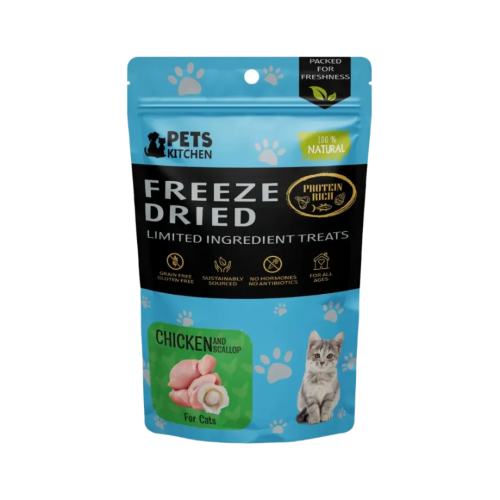 Pets Kitchen Treat Freeze-Dried Chic & Scallop 40g | CatSmart Singapore