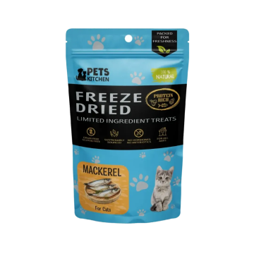 Pets Kitchen Treat Freeze-Dried Mackerel 40g | CatSmart Singapore